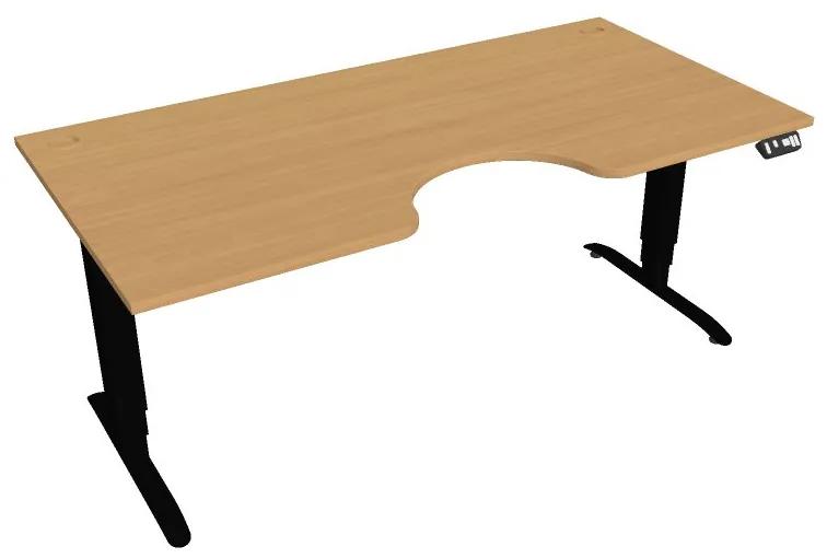 Hobis Motion Elektr. nastavitelný stůl 180x90 s pamětí - HOBIS ERGO MOTION MSE 3M 1800 Dekor stolové desky: buk, Barva kovové podnože: černá