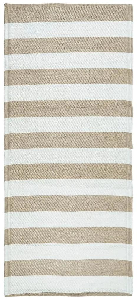 IB LAURSEN Venkovní koberec Striped Coral Sands 90x180, béžová barva, plast