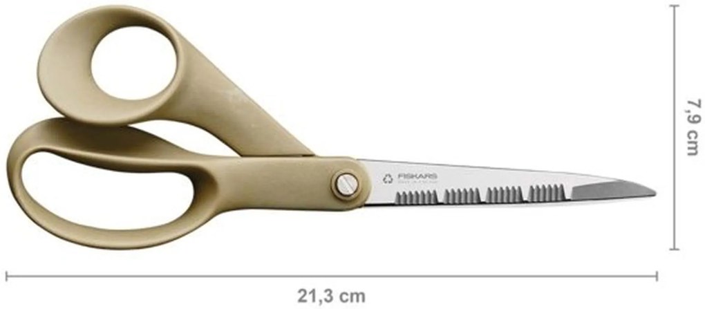 Fiskars ReNew Zahradní nůžky, vroubkované 21cm 1062544
