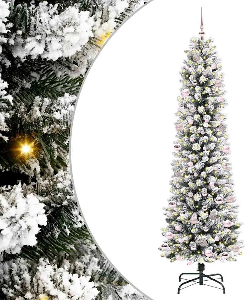 Umělý vánoční stromeček Bílá 240 cm PVC, kov a plast 3396131