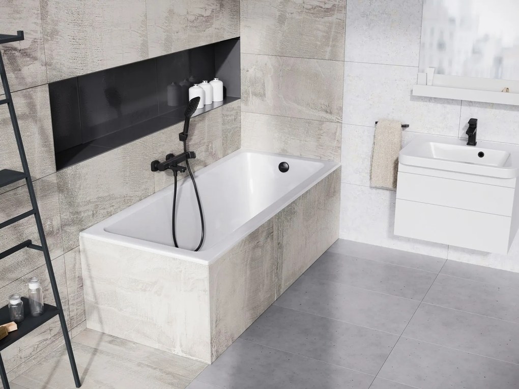 Ravak 10° Slim vana obdélníková 170 x 75 cm litý mramor bílá CA71300000