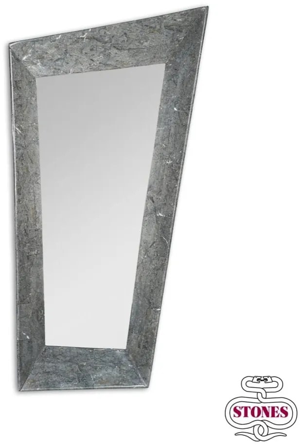 Stones Zrcadlo VERTICAL 122x62x11cm,šedé