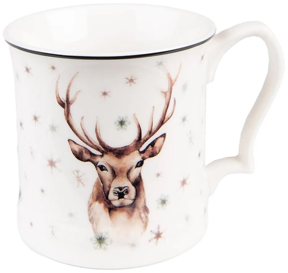 Porcelánový hrnek s jelenem Reindeer - 13*9*9 cm / 414 ml