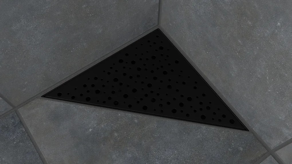 B-TRIANGL 20 Black Odtoková vpusť rohová