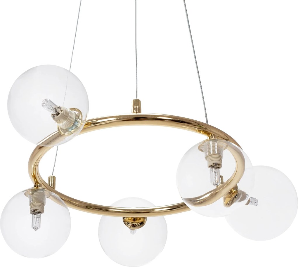 Toolight Toolight, stropní svítidlo skleněné koule 5xG9 APP1158-6CP, zlatá, OSW-04690