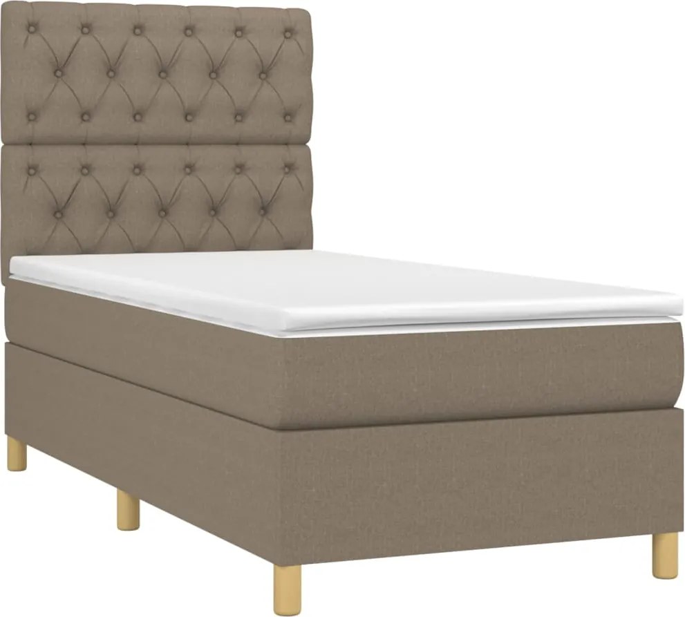 Box spring postel s matrací taupe 80x200 cm textil 3142533