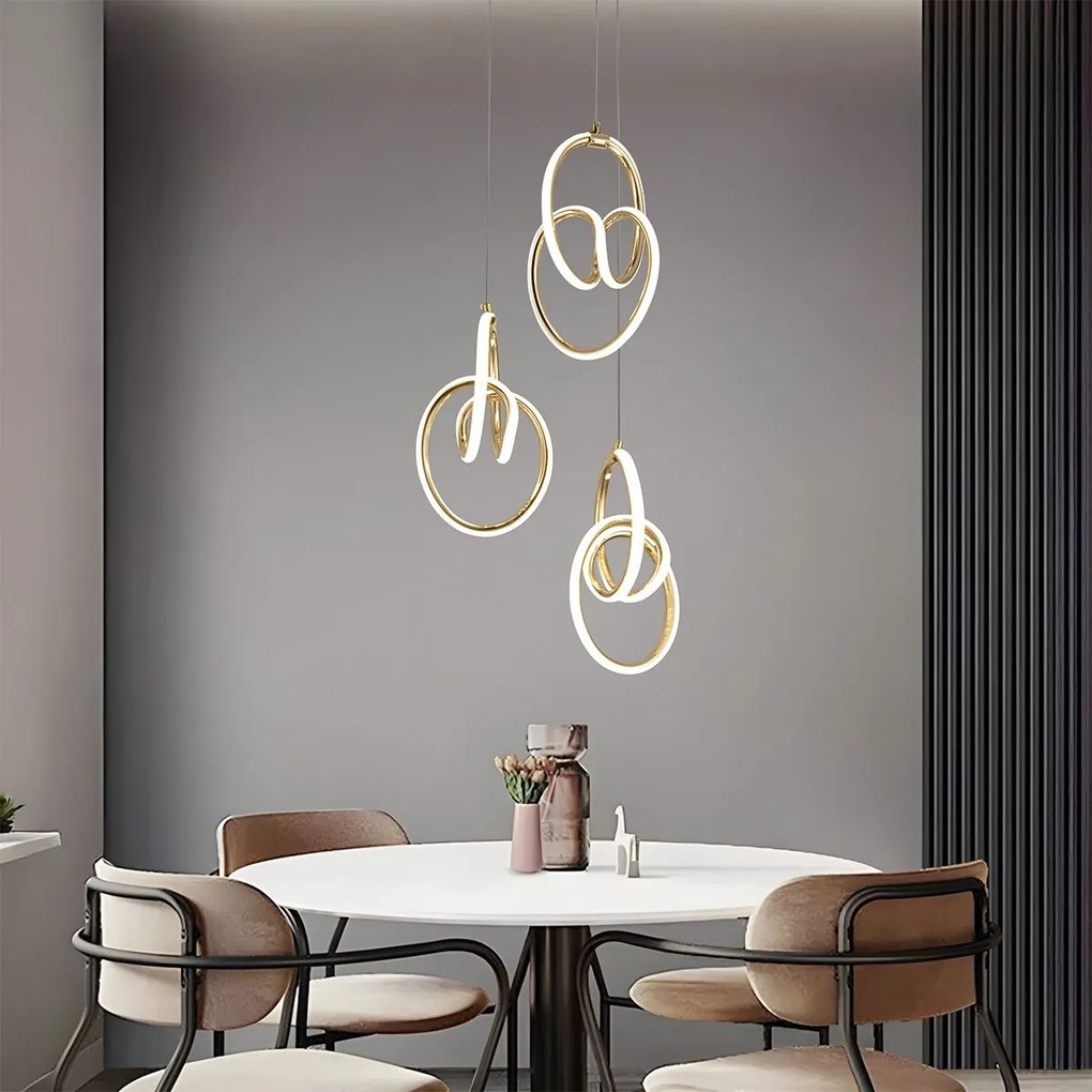 Toolight Závěsné LED svítidlo Butterfly G082-3CPR zlaté