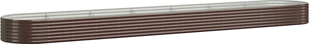 Vyvýšený záhon pozinkovaná ocel 544x100x36 cm hnědý 319015