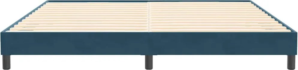Postel Box Spring bez matrace tmavě modrá 200x210 cm samet 3315847