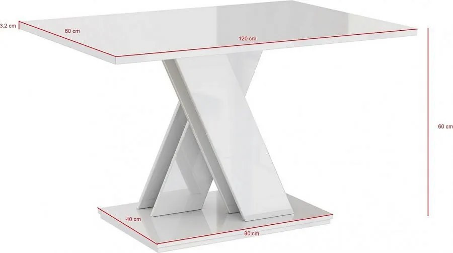 Casarredo - Komfort nábytek Konferenční stolek BRAGA bílá mat/beton