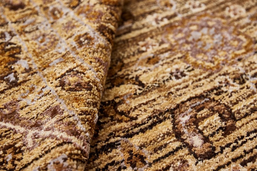 Diamond Carpets India, Ručně vázaný kusový koberec Babylon DESP HK20 Camel Mix, 240x300, hnědá, ložnice