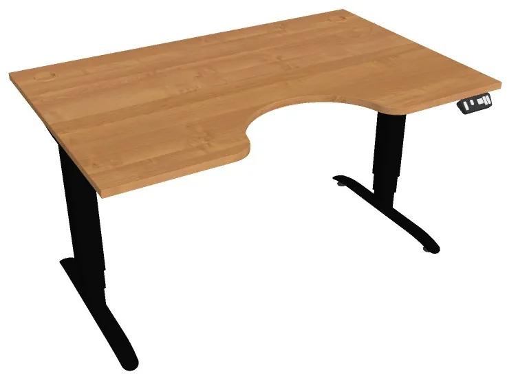 Hobis Motion Elektr. nastavitelný stůl 140x90 s pamětí - HOBIS ERGO MOTION MSE 3M 1400 Dekor stolové desky: olše, Barva kovové podnože: černá