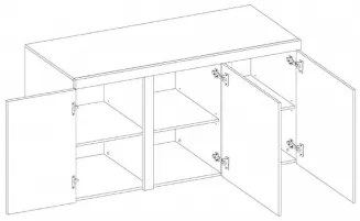 Stolarz komoda RUMBA dub sonoma 3F