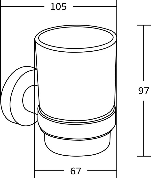 Mexen příslušenství, TIBER držák na kartáček, chrom, 7050538-00