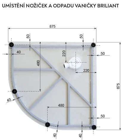 ARTTEC BRILIANT 90 x 90 cm -Termo sprchový box model 6 čiré sklo PAN01202