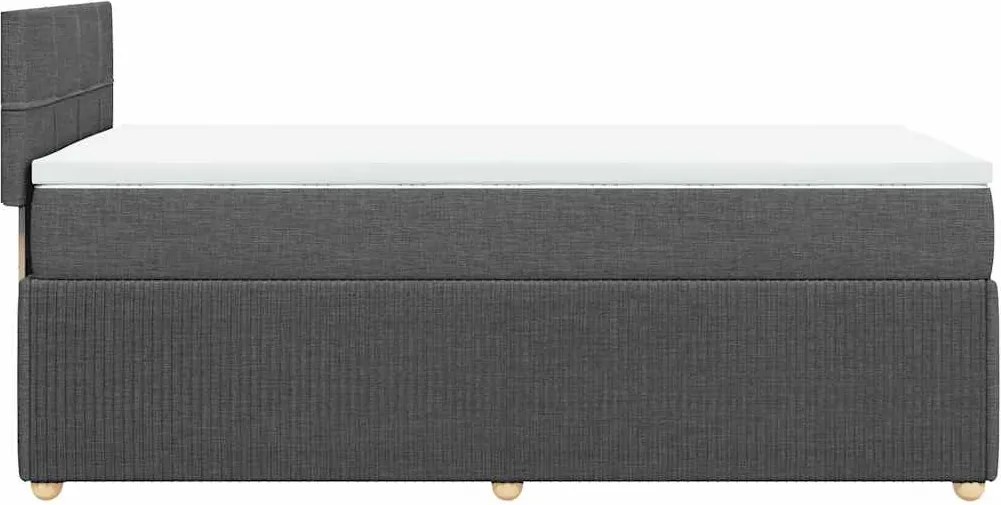 Box spring postel s matrací tmavě šedá 90x190 cm textil 3289612