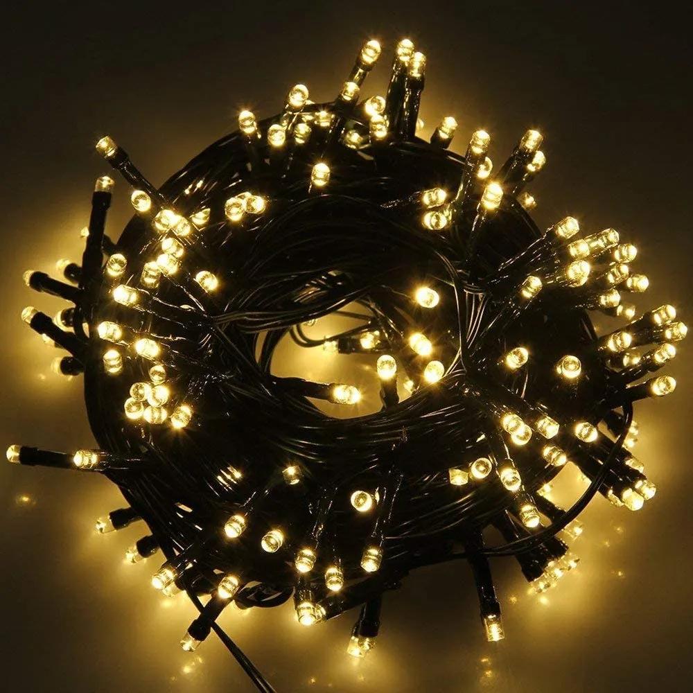 Venkovní LED vánoční řetěz - teplá bílá, 30m, 300 LED