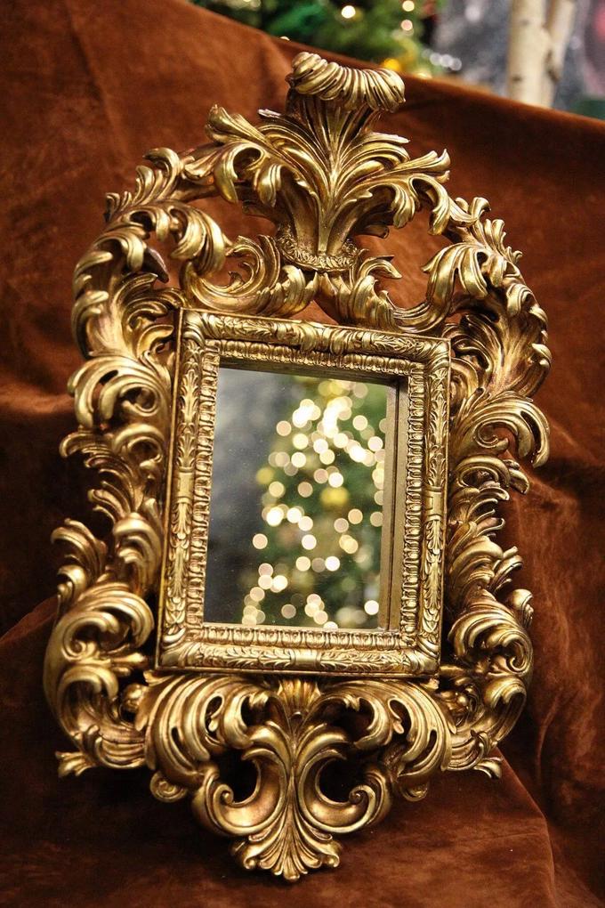 Zlaté luxusní zrcadlo 62 cm