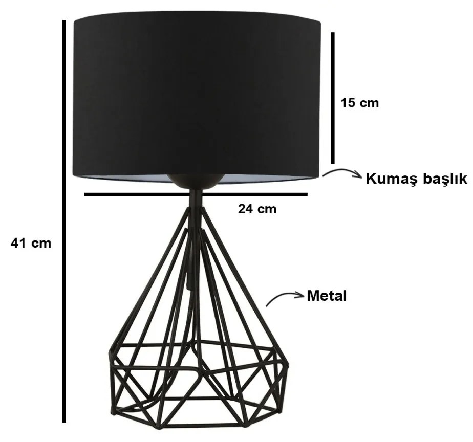 Dvě stolní lampy Loure černé