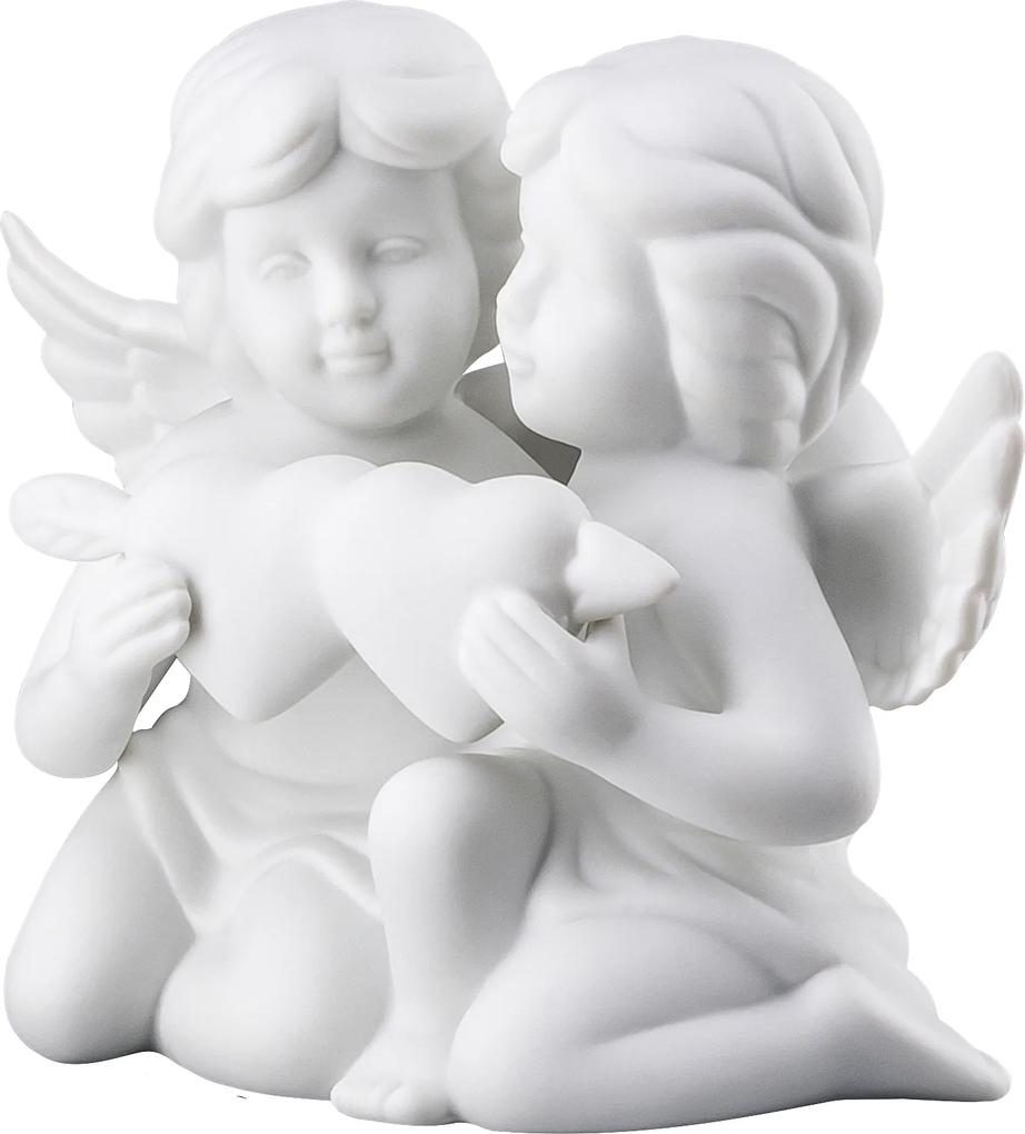 Figurka Classic dvojice andělů se srdcem střední