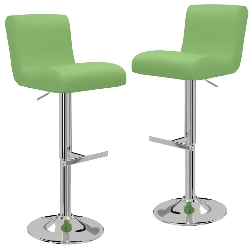 323162 vidaXL Barové stoličky 2 ks zelené umělá kůže