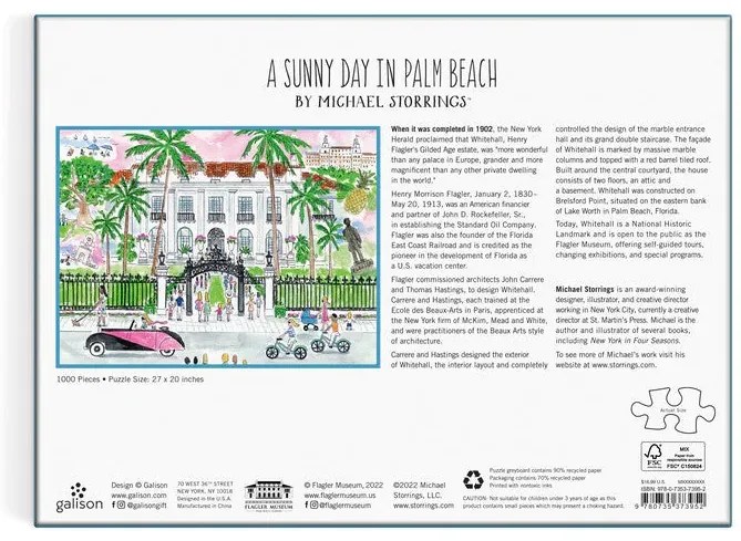 Galison Puzzle Slunečný den v Palm Beach 1000 dílků