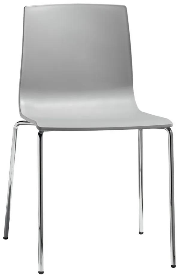 SCAB - Židle ALICE šedá s bílou podnoží - VÝPRODEJ