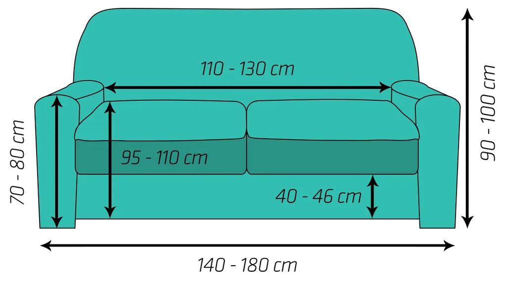 4Home Multielastický potah na dvojkřeslo Comfort smetanová, 140 - 180 cm