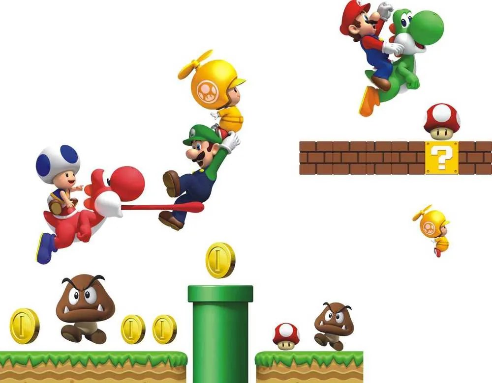 Živá Zeď Samolepka na zeď Super Mario Velikost: 72 x 60 cm