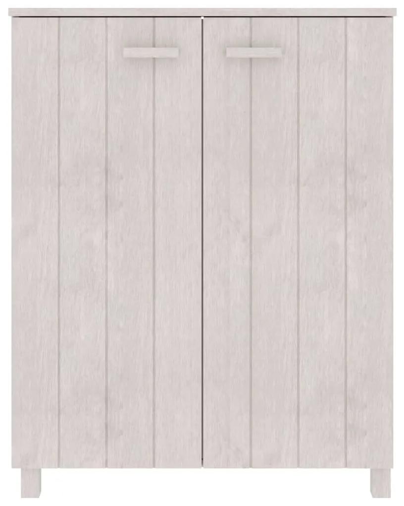 Botník HAMAR bílý 85 x 40 x 108 cm masivní borovice - Default Title