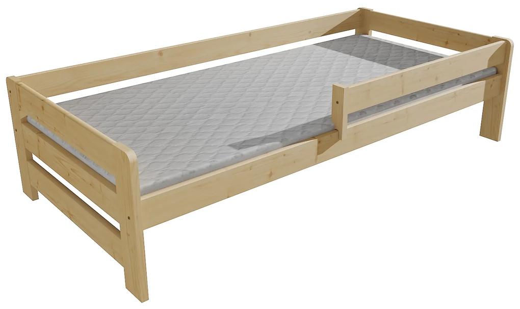 Vomaks Dětská postel se zábranou VMK003D KIDS Rozměr: 100 x 200 cm, Barva: bezbarvý lak