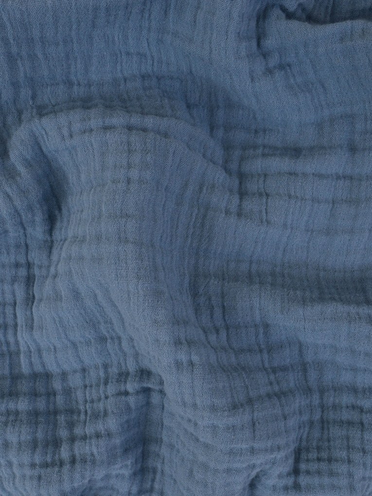 MK Lůžkoviny Mušelínové povlečení Alexia Duo - modrá/krémová 140 × 200 cm, 70 x 90 cm