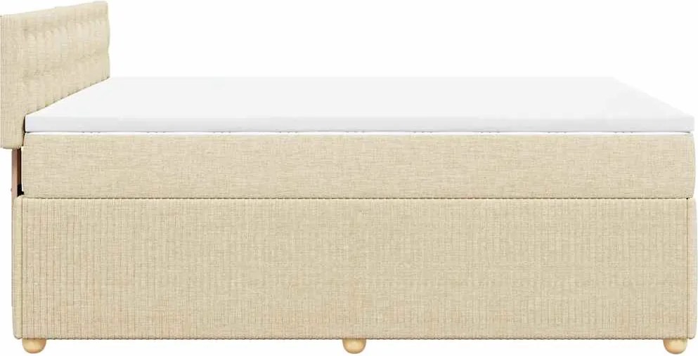Box spring postel s matrací krémová 140x190 cm textil 3287470