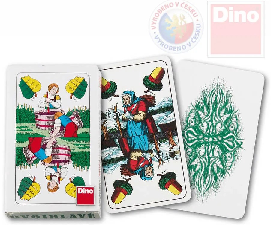 DINO HRA Karty hrací dvouhlavé Mariáš *SPOLEČENSKÉ HRY* dn605213