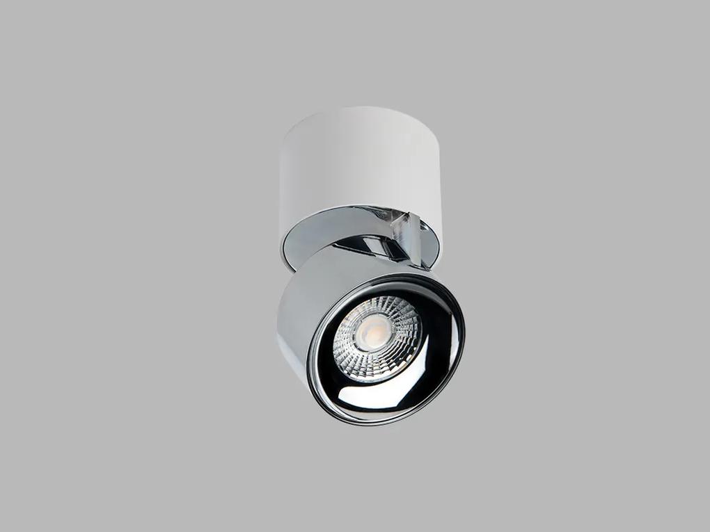 LED2 11508215 KLIP ON stropní bodové povrchové svítidlo LED D77mm 11W/770lm 2700K bílá, chromová Stropní bodovky