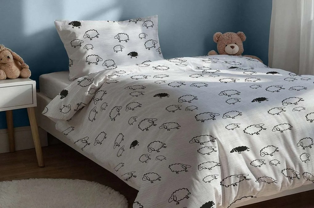 Krepové povlečení Ariete bílé Velikost: 140 x 200 + 70 x 90