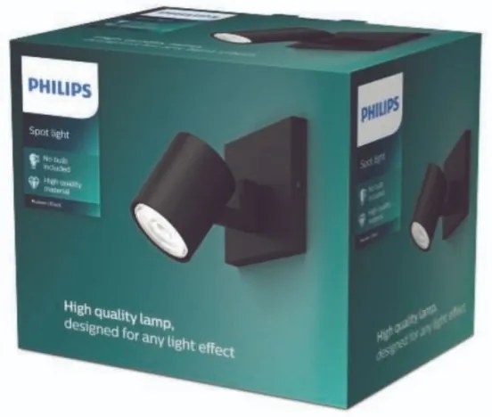 Philips - Bodové svítidlo RUNNER 1xGU10/20W/230V černá