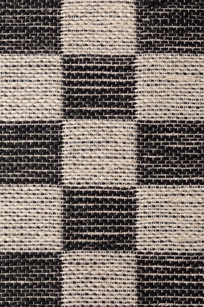 Hanse Home, Kusový koberec Handloom 106333 Rex White Black, 200x300, černobílá, chodba / předsíň