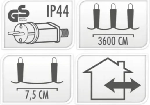 Dekorační světélka 480 LED bílé