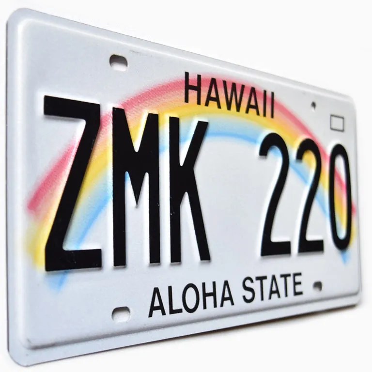 Americká SPZ Hawaii Aloha Rainbow ZMK 220