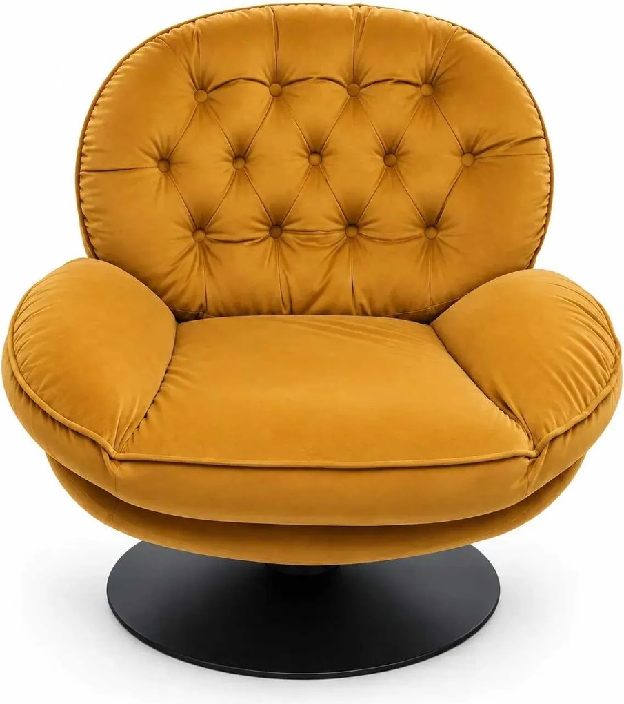 LuxuryForm DESIGN Relaxační otočné křeslo LUNA - medové