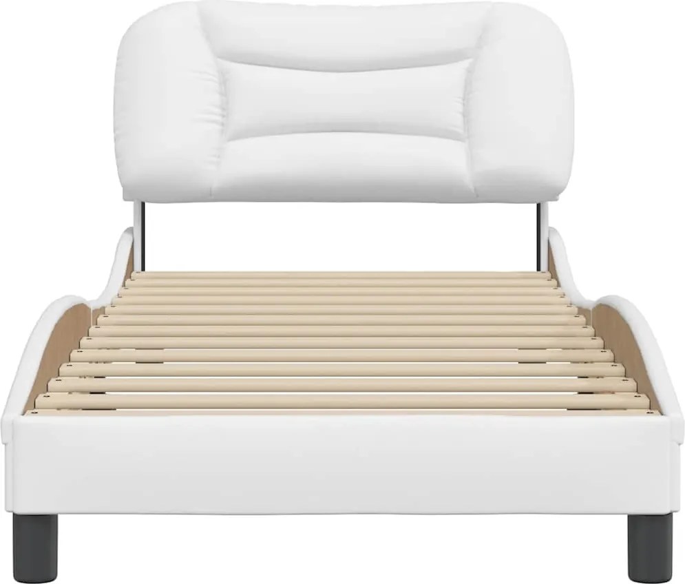 Rám postele bez matrace Hvar bílý 80 x 200 cm umělá kůže 3207961