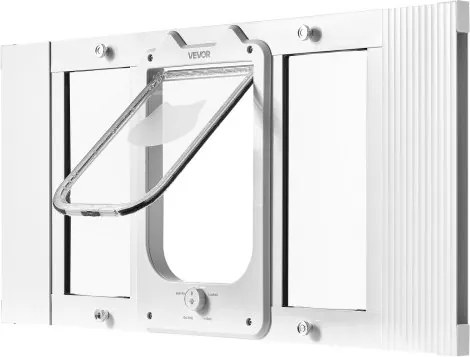 Dvířka pro kočky do okna, Nastavitelná na šířku okna 686–813 mm VEVOR