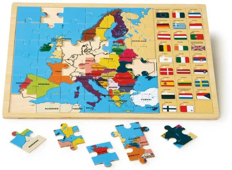 Small Foot Vkládací puzzle Evropské státy