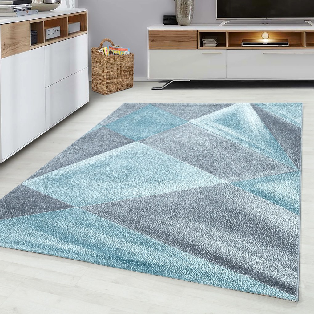 Ayyildiz, Kusový koberec Beta 1130 blue, 160x230, modrá, chodba / předsíň