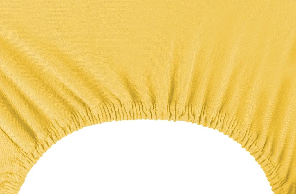 Decoking Bavlněné prostěradlo elastické, 160-180 x 200 cm, Nephrite Barva: Žlutá