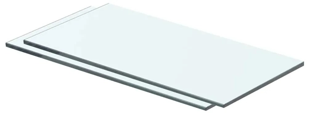 Policové desky 2 ks sklo čiré 40 x 15 cm 3051553