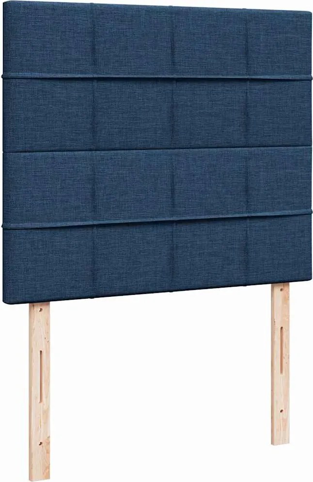 Box spring postel s matrací modrá 120x200 cm textil 3292029