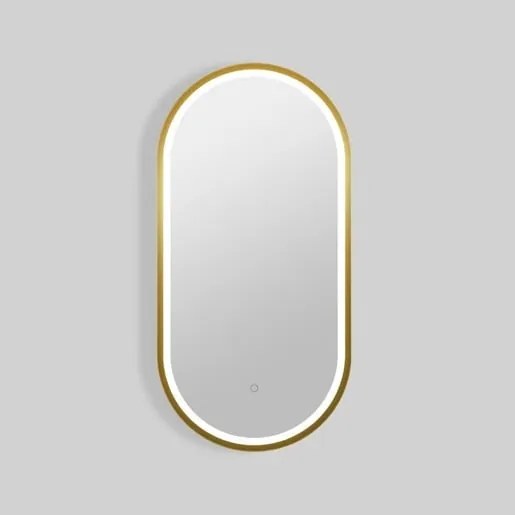 Zrcadlo se senzorem SAT Aurum 40x80 cm broušené zlato SATZAUR4080BZ