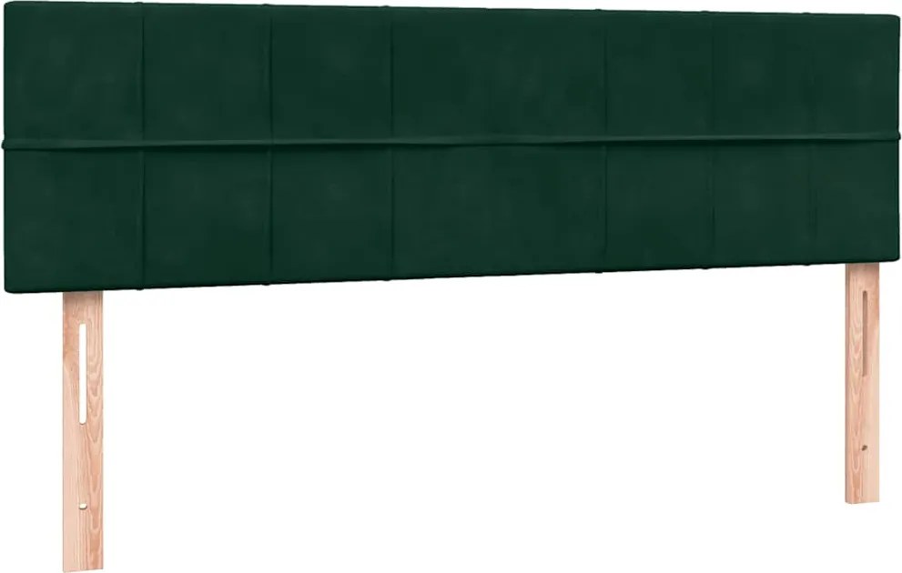 Box spring postel s matrací tmavě zelená 160x220 cm samet 3316266